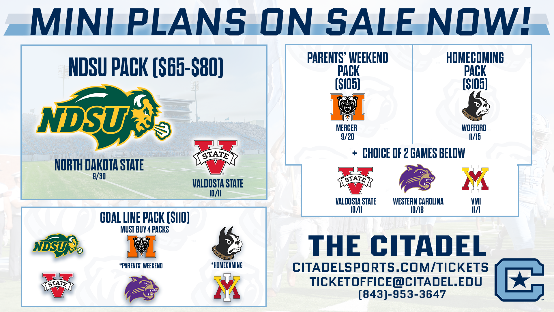 The Citadel Football Mini Plans | The Citadel Parent and Family Portal